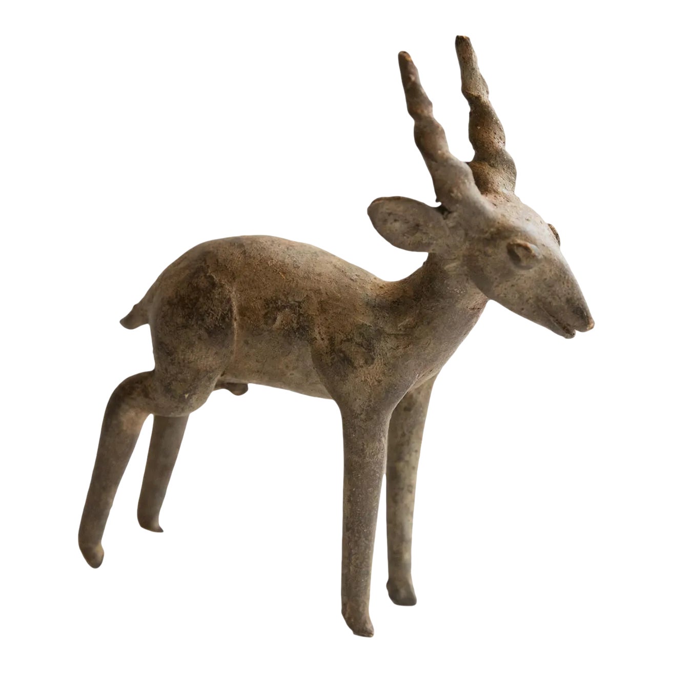 Vintage African Antelope Sculpture | Chairish