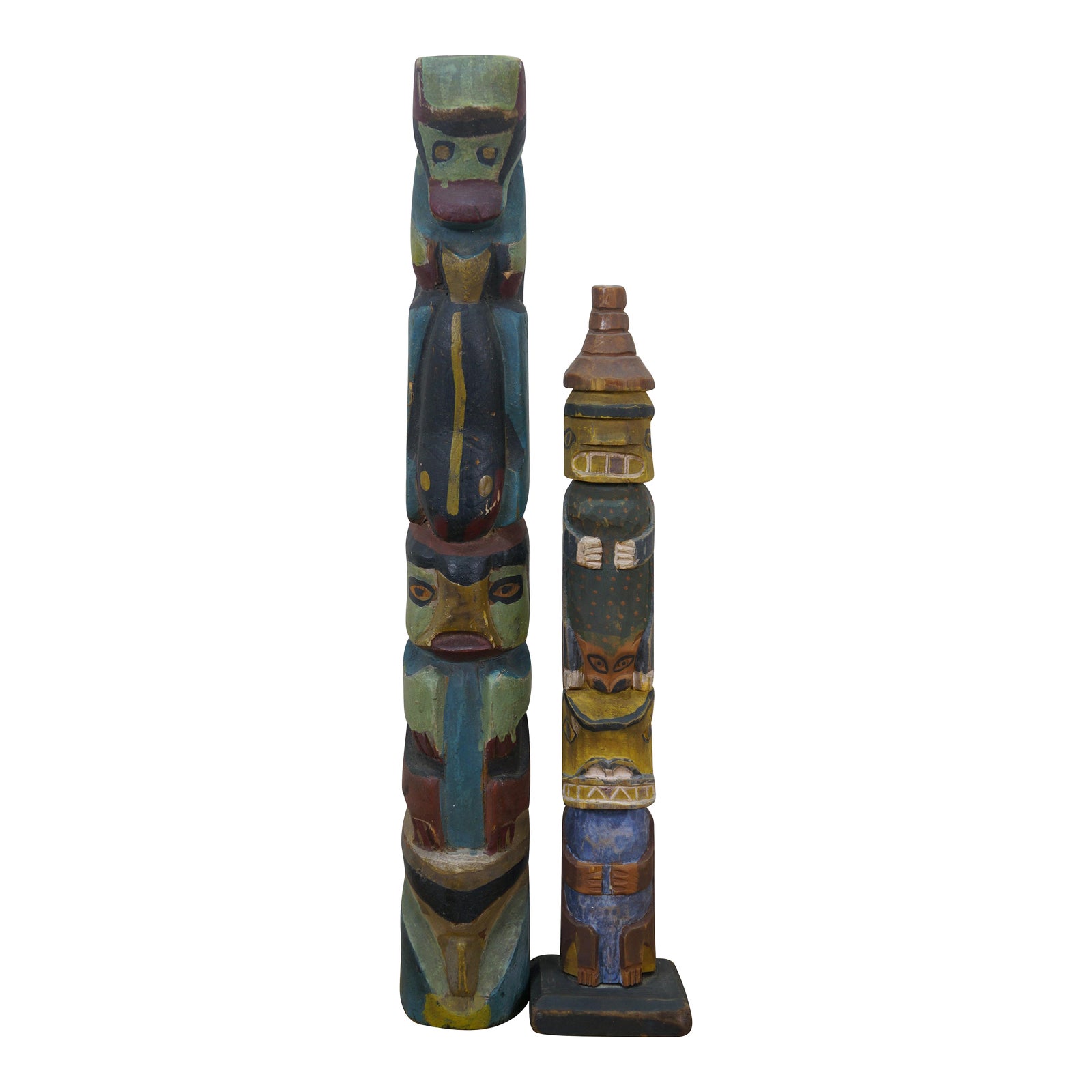 1950s 2 Hudson Bay Pacific Northwest Coast Native American Totem Pole ...
