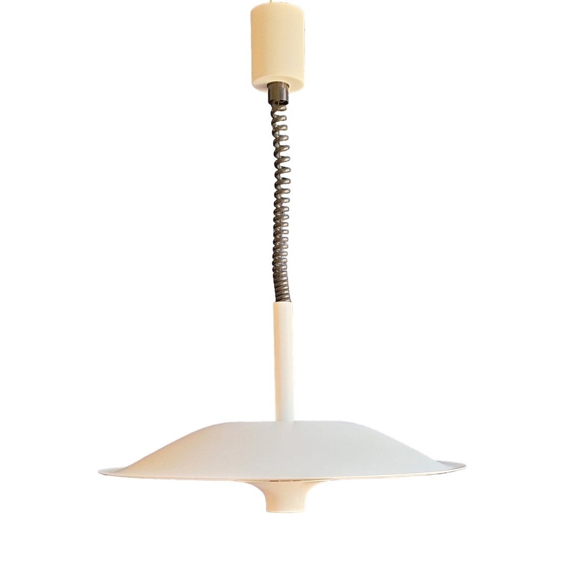 Vintage Glare-Free German Ceiling Lamp in White Painted Metal by ...