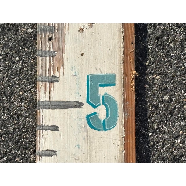 Early 20th C. Hand-Painted + Hewn Wooden Ruler / Height Measure | Chairish