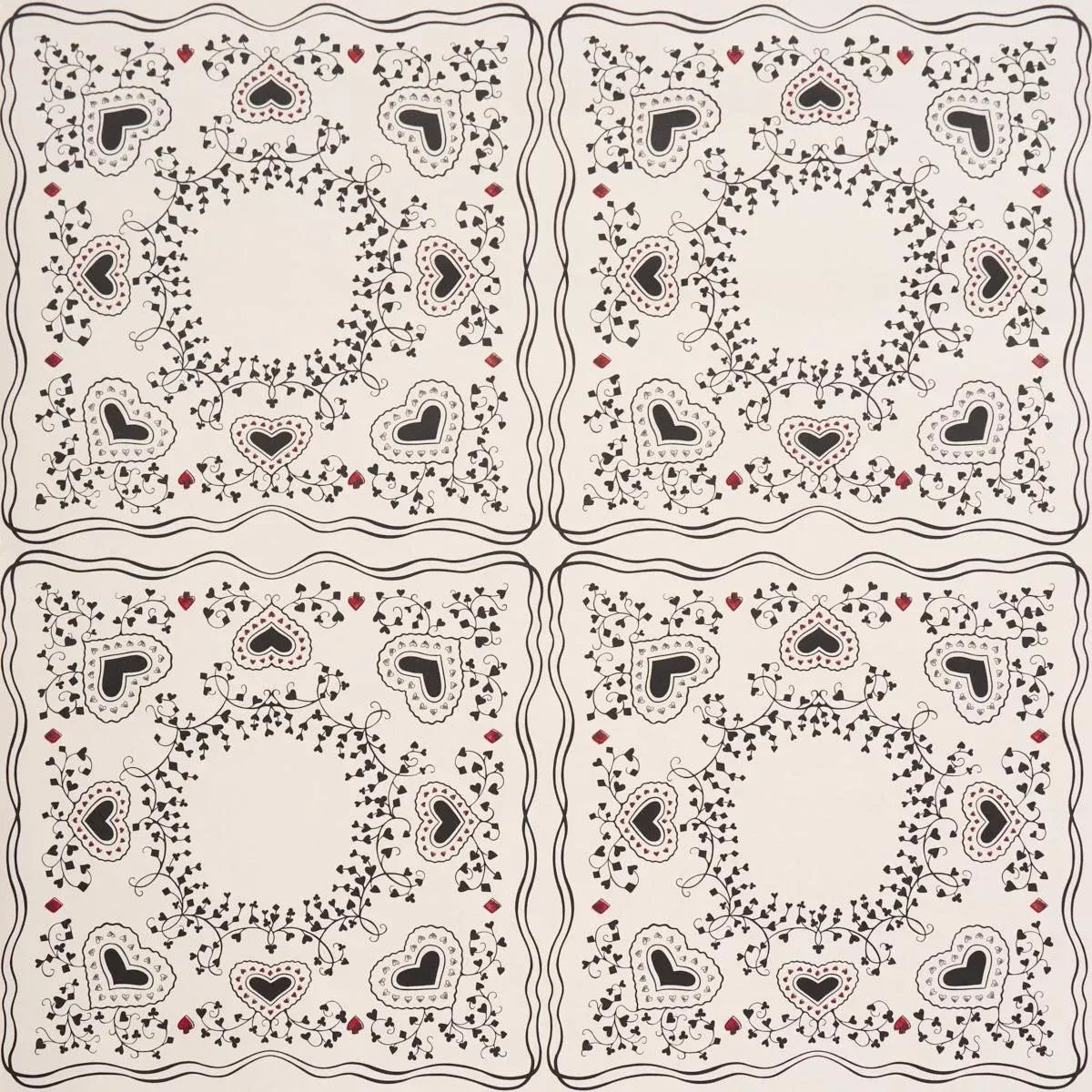 SAMPLE - Schumacher X Backdrop Garden Of Hearts Wallpaper In Black ...