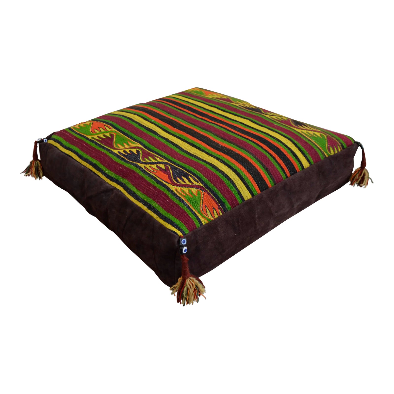 Handmade Wool Turkish Floor Pillow Cover | Chairish