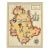 1951 Mid-Century Vintage Pictorial Map of Umbria, Italy. Matted | Chairish