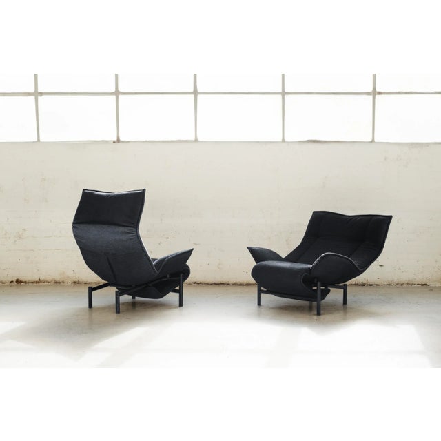 Pair of Vico Magistretti Veranda Lounge Chairs for Cassina | Chairish