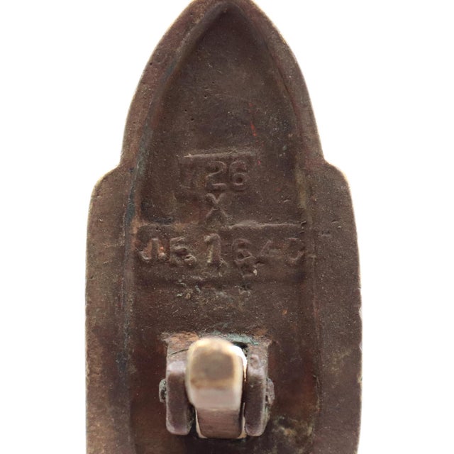 Vintage Art Deco 10.375 In. Brass Thumb Latch Door Pull Handle | Chairish