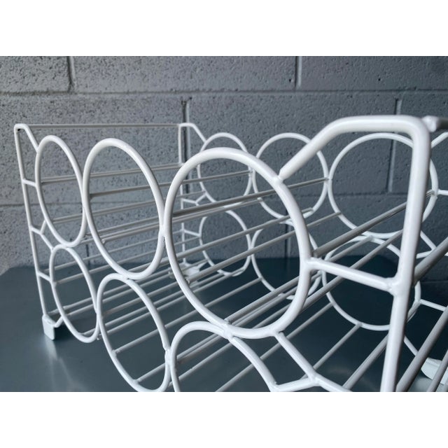Rehab Custom Steel Wine Rack, Refinished in Gloss White | Chairish