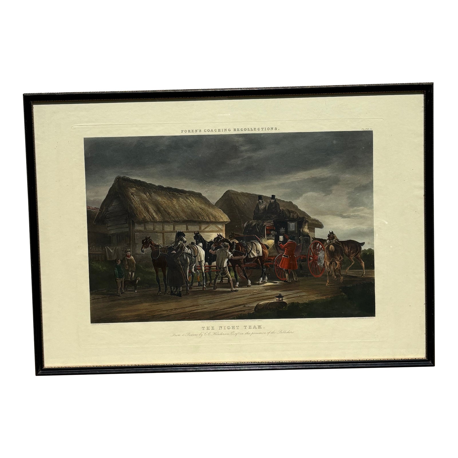 Framed and Stamped Original Engraving of Piccadilly Circle Dated ...