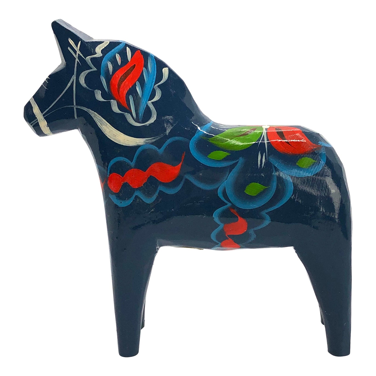 Wooden Swedish Dala Horse | Chairish