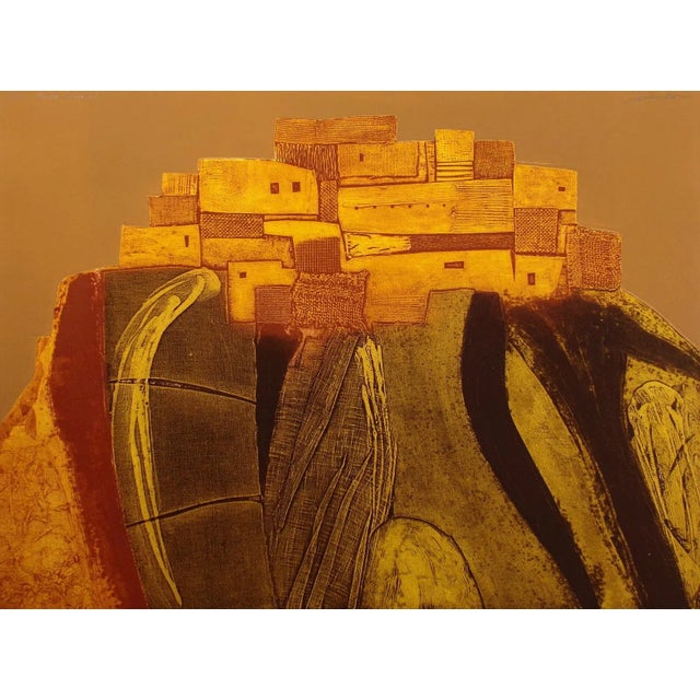 1980s "Pueblo Summit" Southwestern Scene Print by John Ross | Chairish