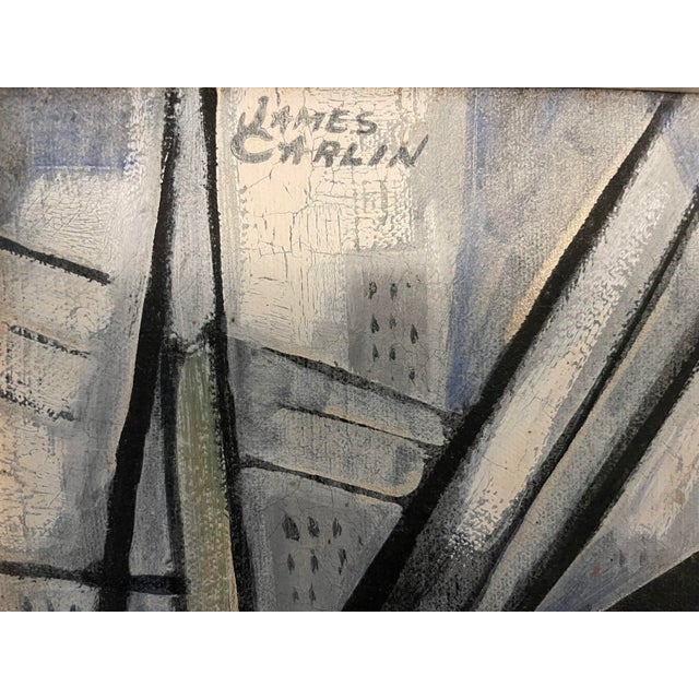 1966 20th Century Modern Abstract Expressionist Mixed Media on Canvas ...