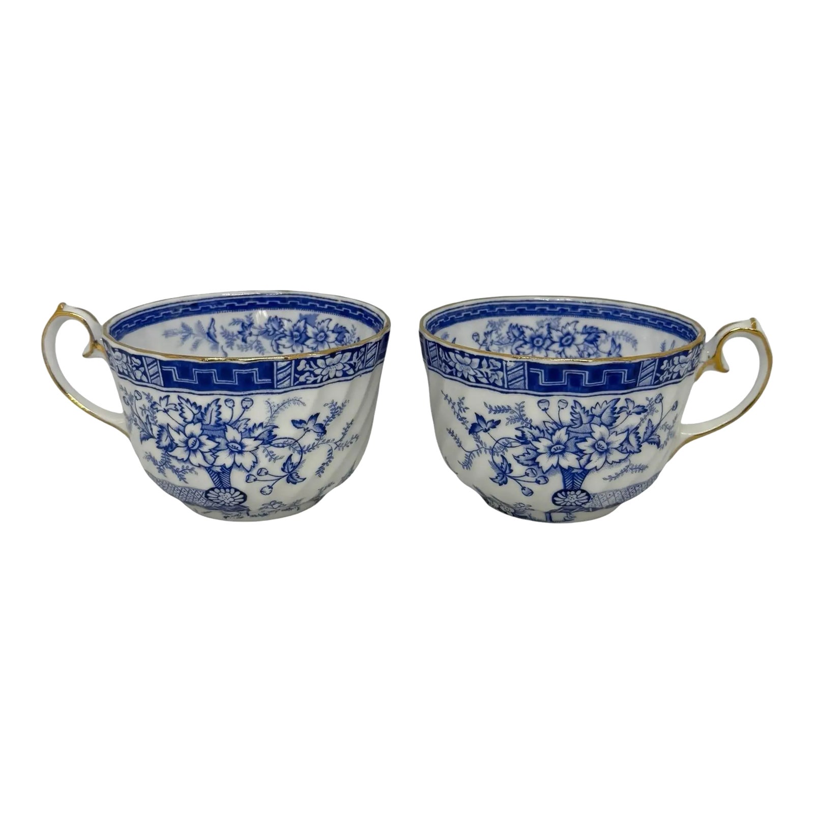 1960s Blue Rhapsody Gladstone Blue Floral Pattern England Bone China ...