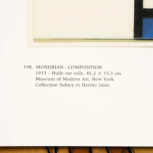 1991 After Piet Mondrian Composition Full Color Parisian Print