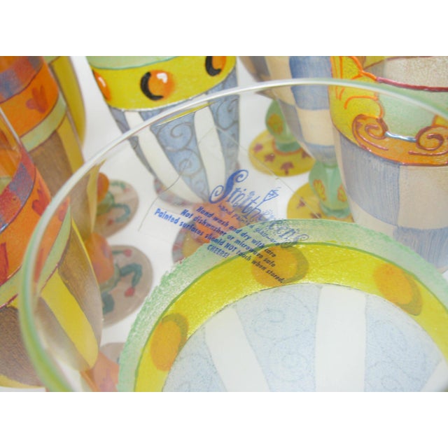 Vintage Smithereens Custom Hand-Painted Water Goblets / Iced Tea ...