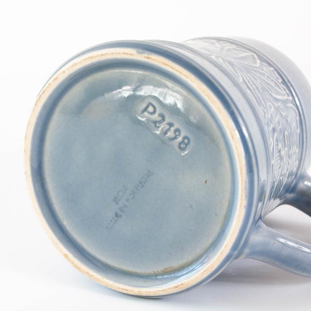 Vintage Dry Botanical Blue Mugs, 1970s, Set of 2 | Chairish
