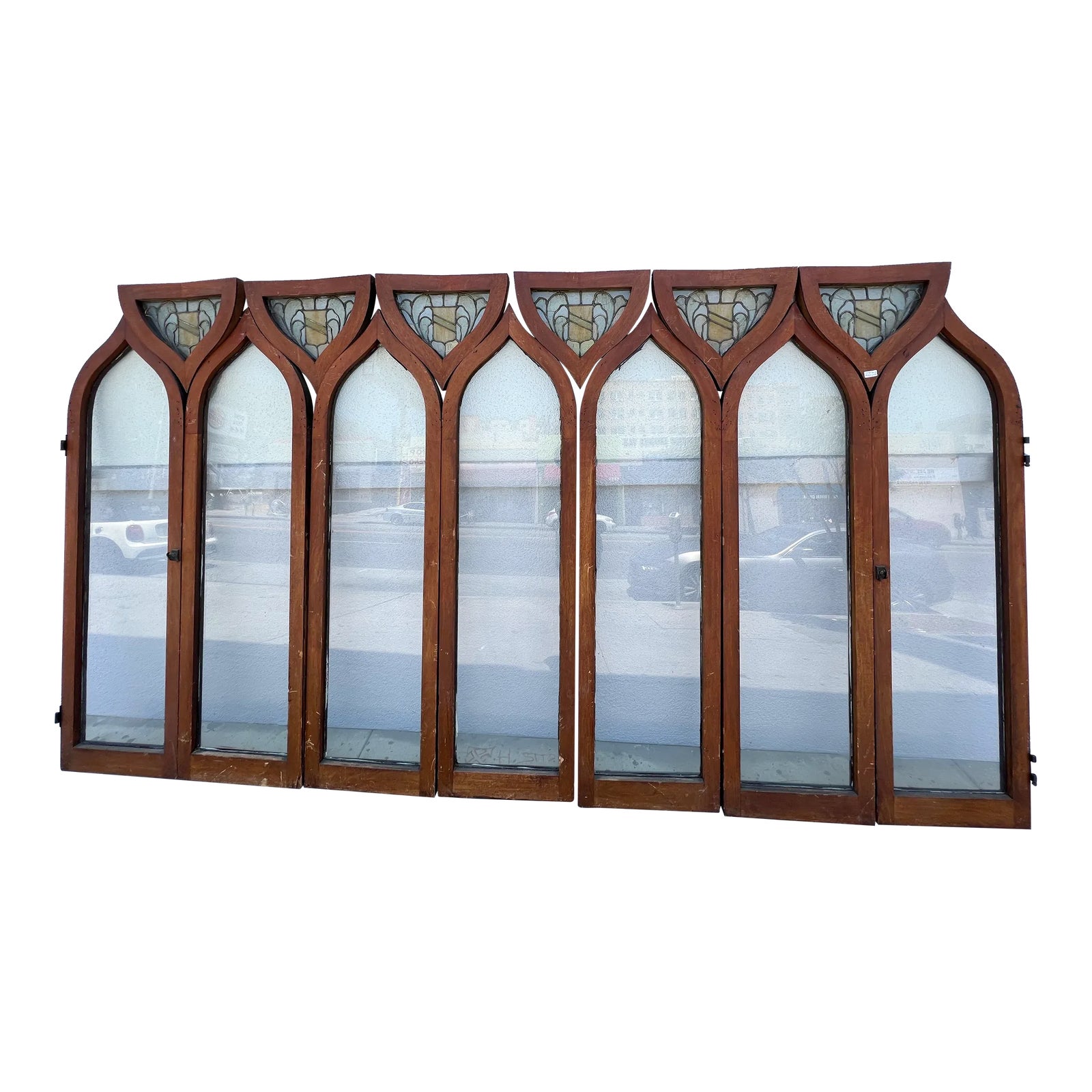 Late 20th Century Oversized Bay Window Salvaged From an Original Joseph ...