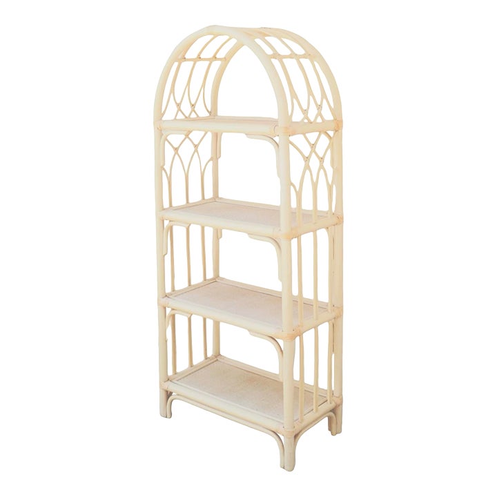 Bamboo & Rattan Etagere | Chairish