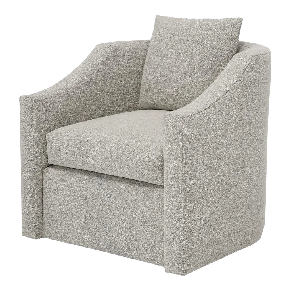 Tibor Wellington Gray Upholstered Wilson Swivel Chair From the Madeline ...