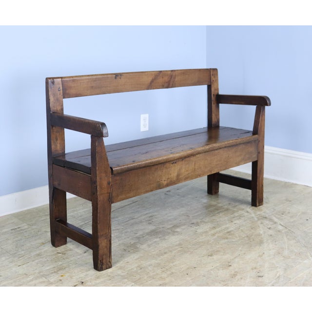 Antique French Cherry Bench | Chairish
