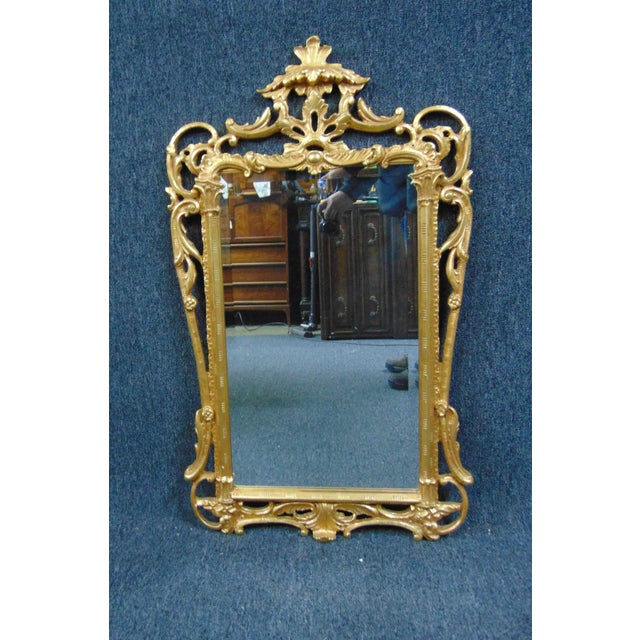 Italian Rococo Reticulated Gold Gilt Mirror | Chairish