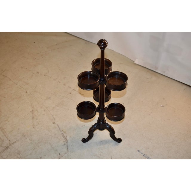 19th Century Mahogany Condiment Server | Chairish