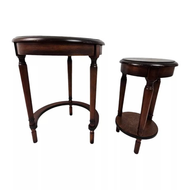 1990s Vintage Nesting Set Side End Tables - Set of 2 | Chairish