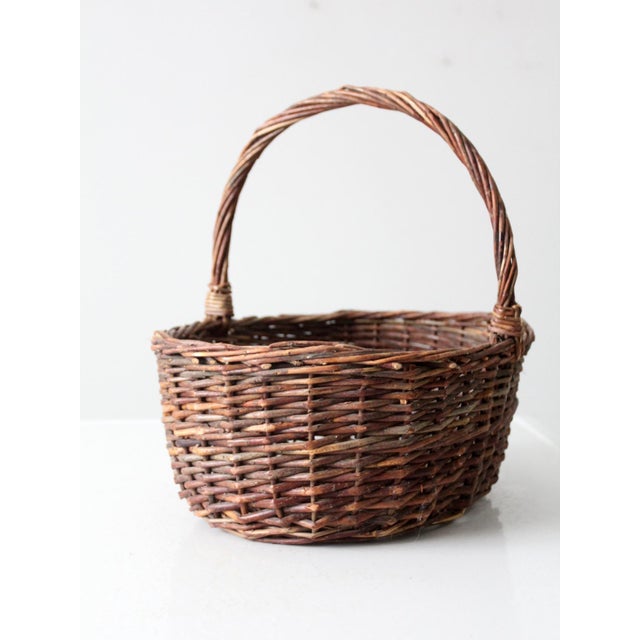 Vintage Wicker Basket | Chairish