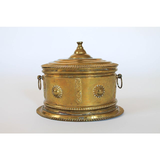 Lidded Brass Trinket Box | Chairish