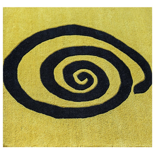 Abstract Handmade Hand Tufted Rug | Chairish