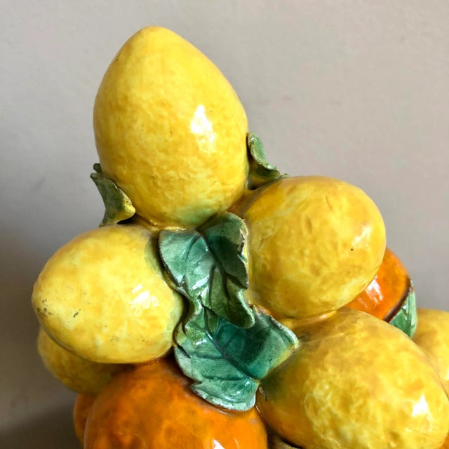 Vintage Italian Pottery Lemons Oranges Topiary | Chairish