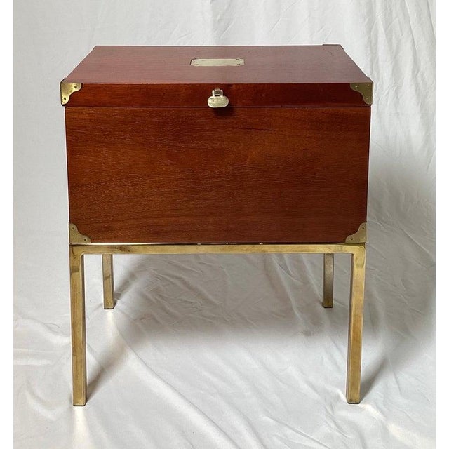 Late 20th Century Mahogany Box on Stand Side Table | Chairish