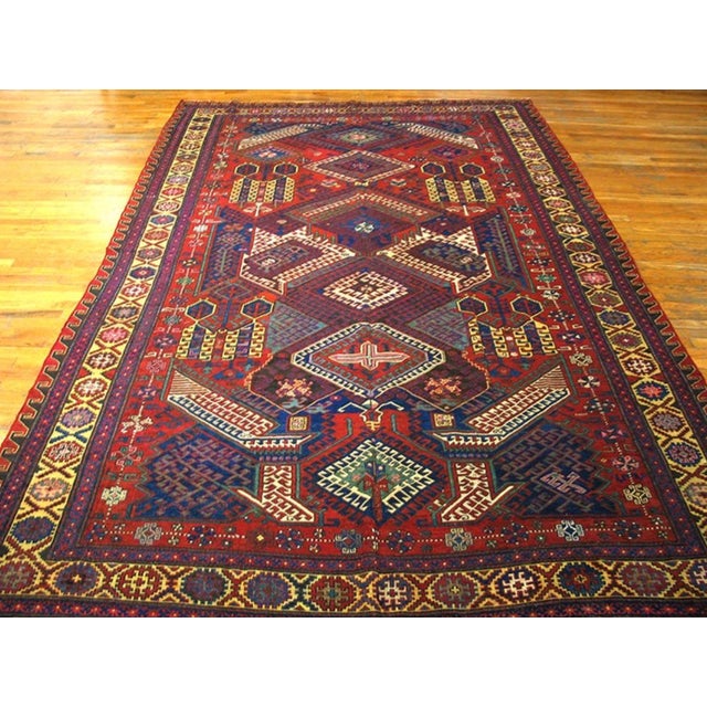 19th Century Caucasian Dragon Sumak Carpet ( 7'4" X 11'10" - 223 X 360 ...