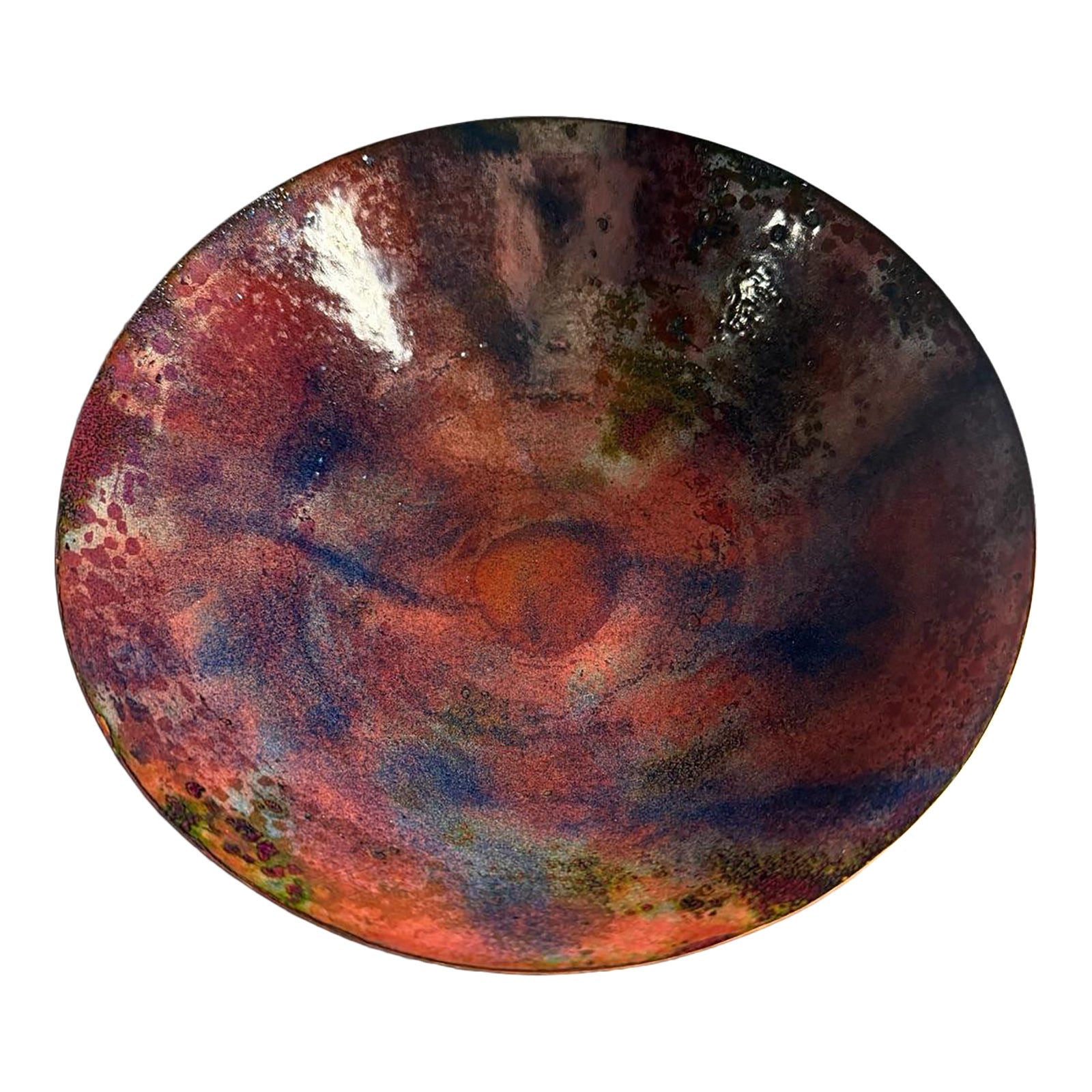 Original Vintage Enamel on Copper Handmade Bowl Artist Barbara Culp ...