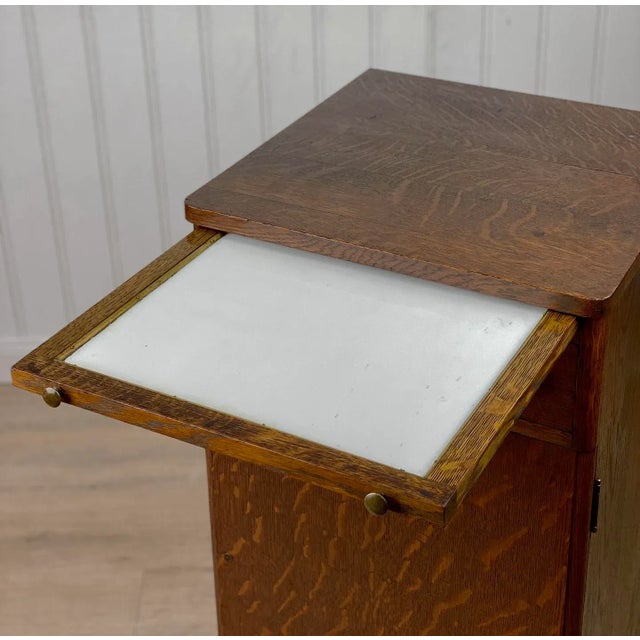 Antique Traditional Quartersawn Oak Liquor Bar Cellarette Cabinet ...