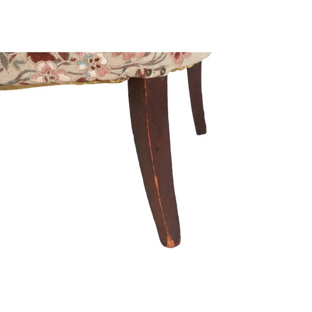 Upholstered Wingback Chair W/ Scroll Arms | Chairish