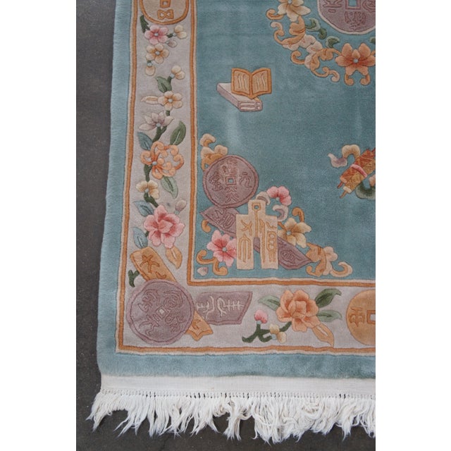 Vintage Chinese Wool Area Rug 4' X 6' | Chairish