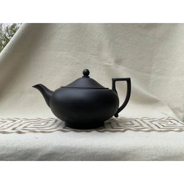 Georgian Style Wedgwood Black Basalt Jasperware Teapot - Late 19th ...