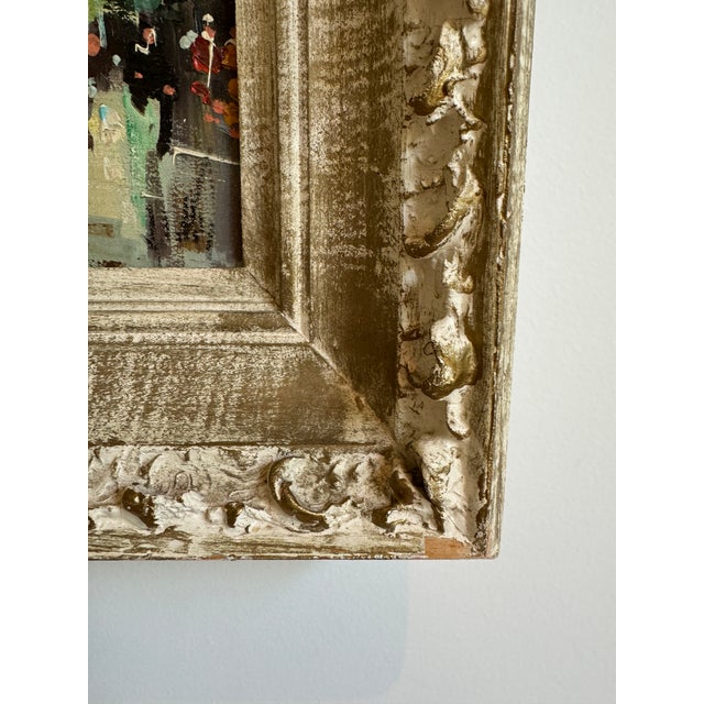 Mid 20th Century Framed Parisian Street Scene Oil Painting by Antonio ...