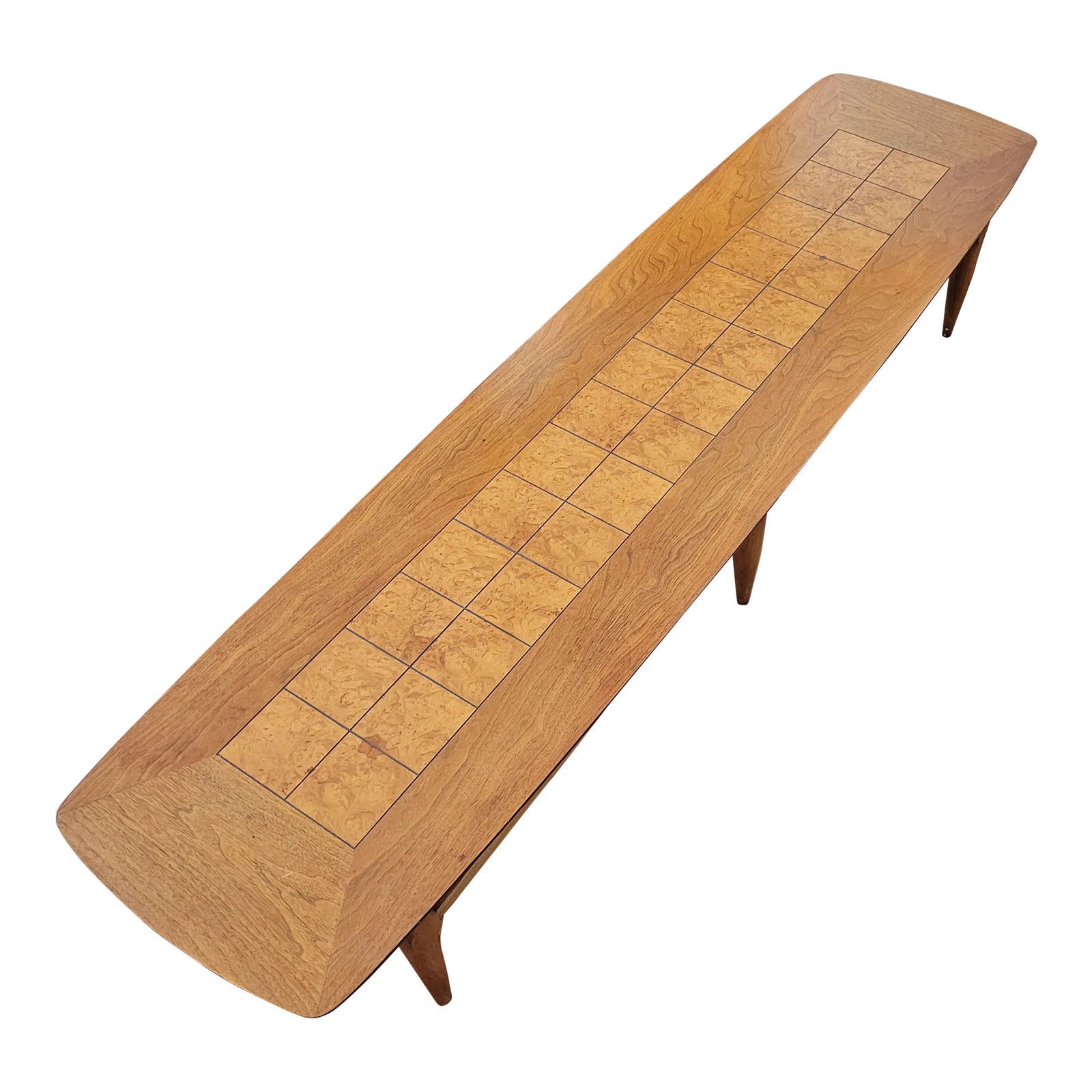1959 Lane Burl Extra Long Coffee/Cocktail Table | Chairish