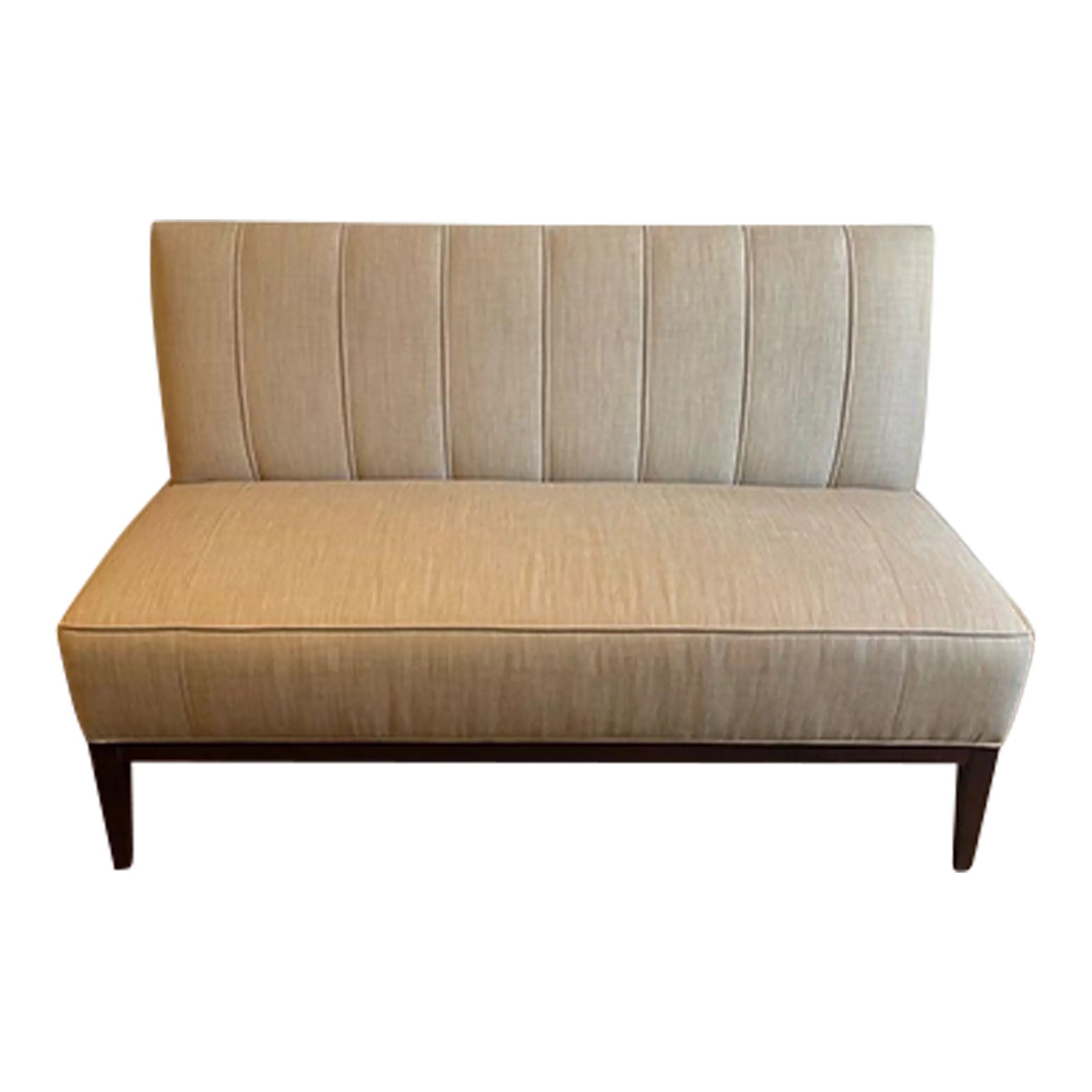 Channel Tufted Banquette | Chairish