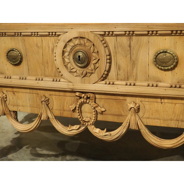 Circa 1870 Louis XVI Style Bleached Walnut Drapery Swag Commode From ...