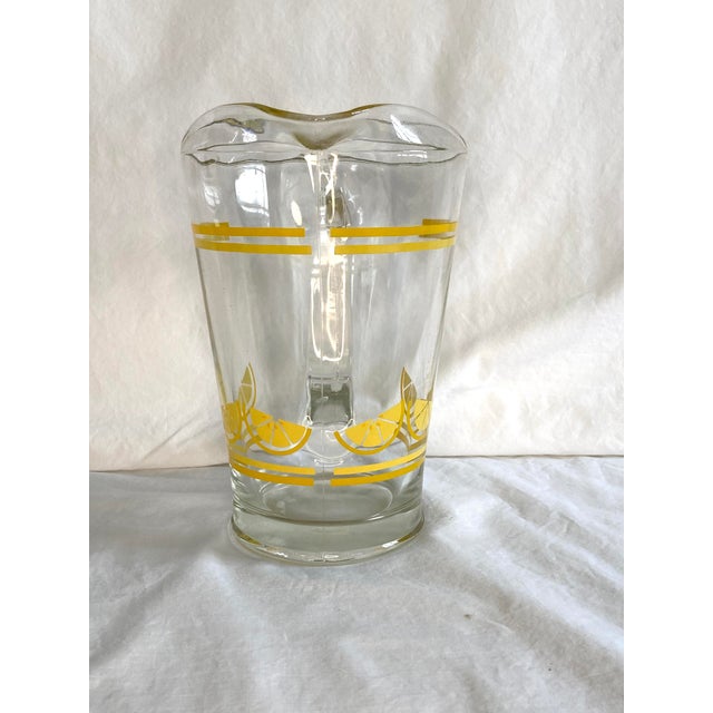 Vintage Crisa Libbey Lemon Pattern Glass Pitcher | Chairish