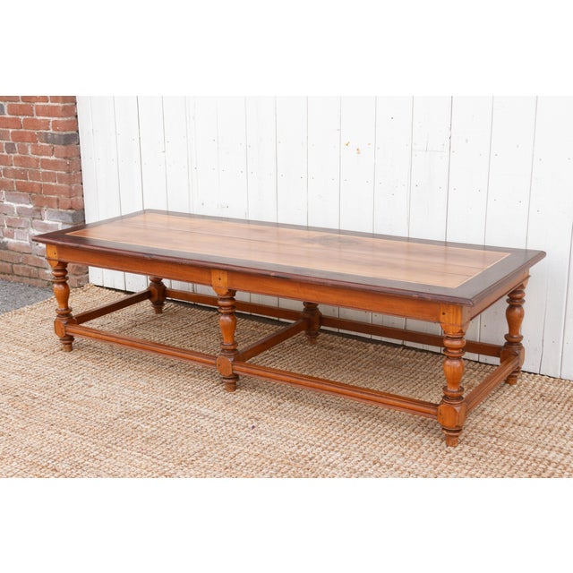 Large Antique Satinwood Dutch Colonial Coffee Table | Chairish
