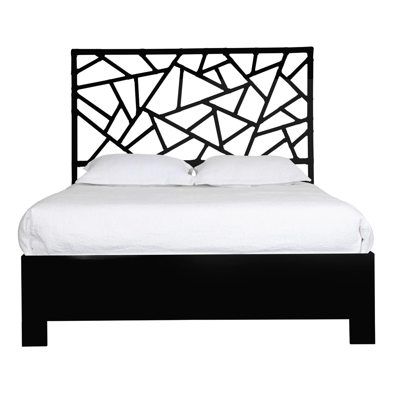 Tiffany Platform Bed Queen, Black | Chairish