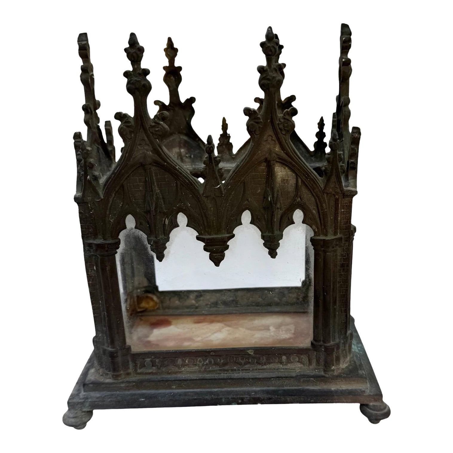 19th Century French Gothic Revival Reliquary Cathedral Box | Chairish