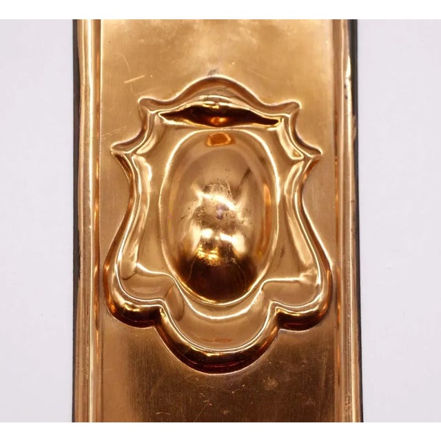 Pair of Mid 20th Century Coppered Brass Art Nouveau Door Push Plates ...