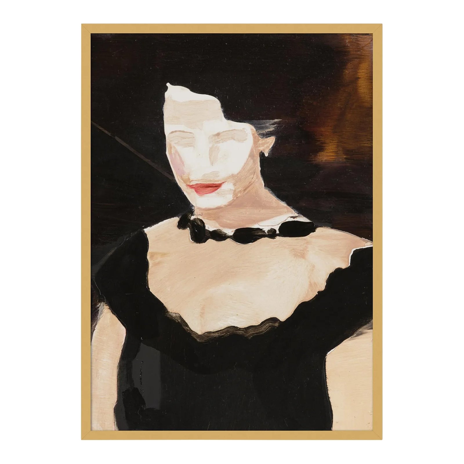 I am so bored by Lucia Jones in Gold Frame, Small Art Print | Chairish