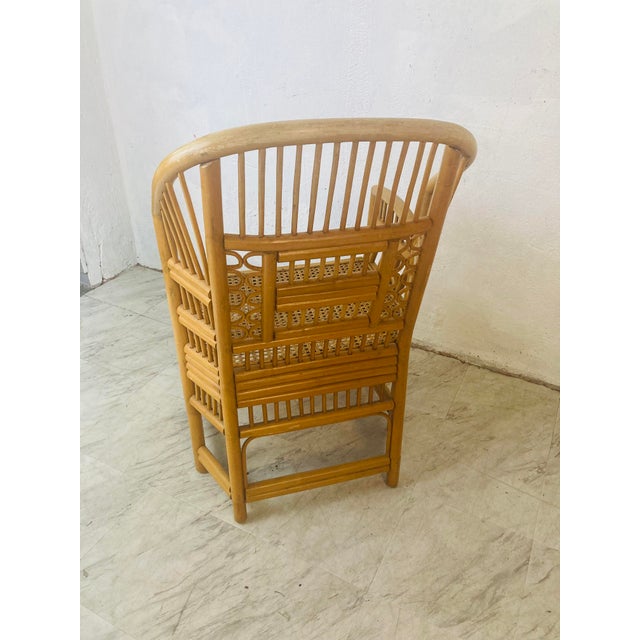 Large Vintage Rattan Brighton Chair | Chairish