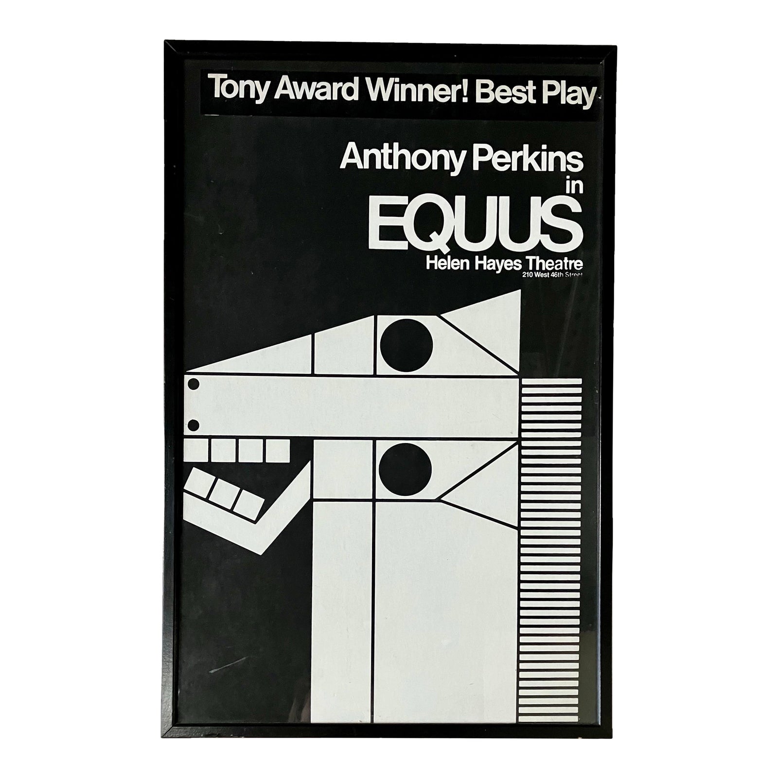 Original 1977 Equus Theatrical Poster, Framed | Chairish