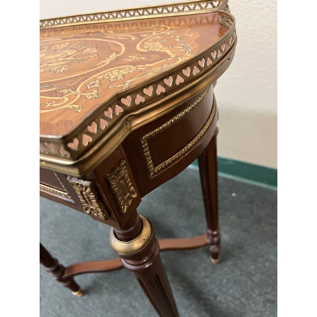 Vintage Mahogany French Neoclassicism Louis XVI Side Table | Chairish