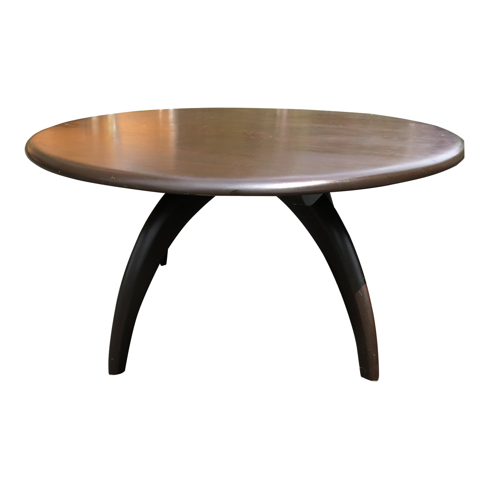 Heywood Wakefield Swivel Round Coffee Table | Chairish
